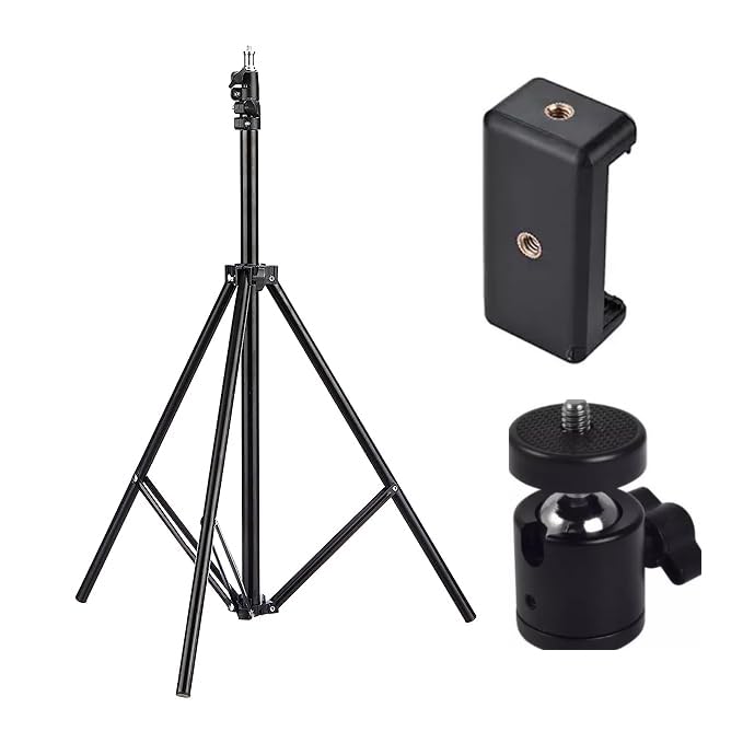 Buy 7 FEET Mobile Stand with 360 D Rotate Ball and Mobile Clip, Three ...