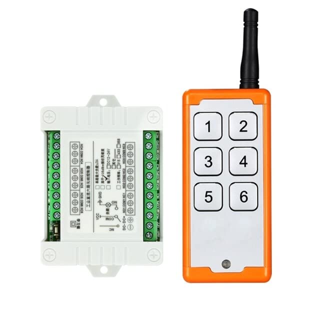 12V Relay Remote Switch Wireless RF Remote Control Switch 6 Channel ...