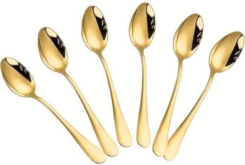 Maestro Craft Pack of 6 Stainless Steel Coffee Spoons, 14cm Teaspoons ...