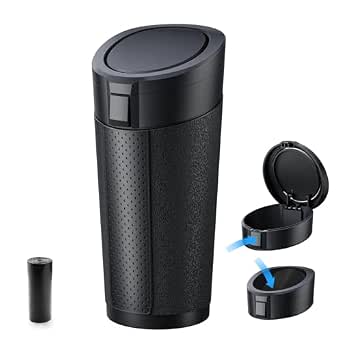 Amazon.com: AotoKinMirro - Bote de basura para automóvil con tapa ...