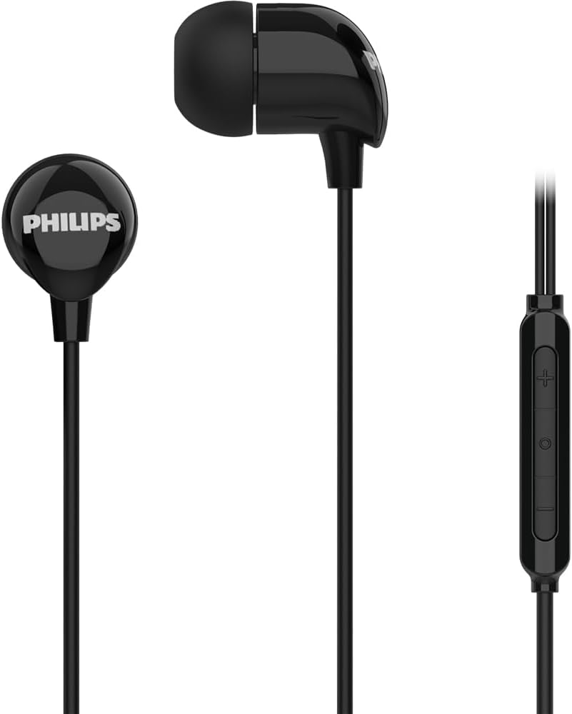 PHILIPS Audio TAE1159BK/00 in-Ear Wired Earphones with C-Type Jack ...