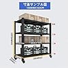 Amazon｜Jiza 業務用スチールラック 倉庫収納ラック メタルラック キャスター付き 棚 4段 耐荷重500kg 組立簡単 高さ調節可能 物品棚 陳列棚 整理棚 収納棚 幅120cm× ...