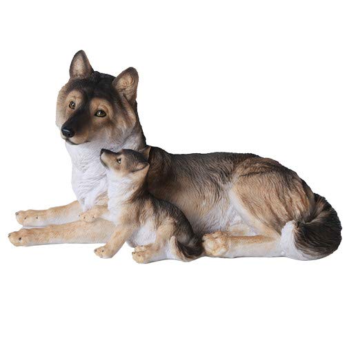 Pacific Giftware Grey Wolf with Pups Wildlife Collection Figurine ...