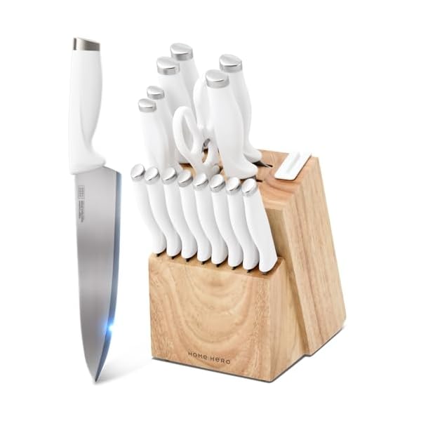 Home Hero Kitchen Knife Set with Sharpener – High Carbon Stainless ...