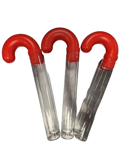Amazon.com: Extra Large 3 Pack Clear Empty Fillable Candy Cane Tubes ...