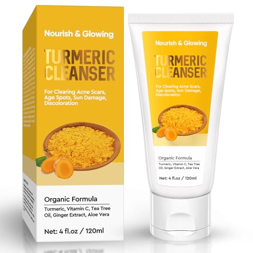 Turmeric Face Wash, Natural Turmeric Facial Cleanser, Deeply Clearing ...