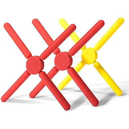 Amazon.com: 3/Pack Foldable Silicone Trivets, FENGCHEN Folding Trivets ...