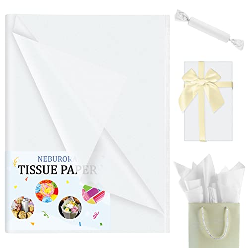 Snapklik.com : NEBURORA White Tissue Paper For Gift Bags 60 Sheets ...