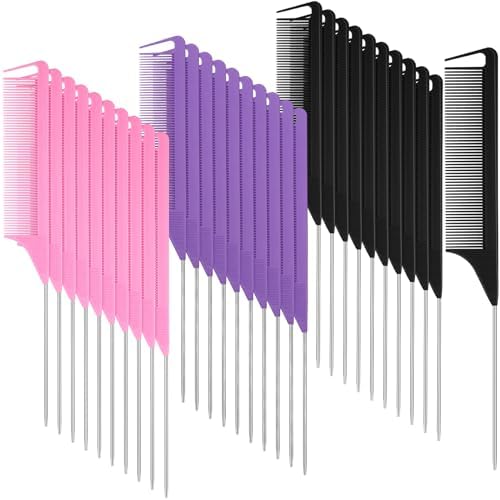 Amazon.com : Patelai 30 Pieces Parting Comb for Braids Steel Hair Pin ...