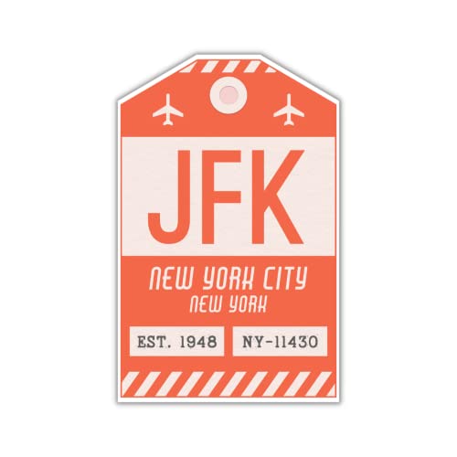 Amazon.com: JFK New York City Luggage Tag Sticker/Airport Code Baggage ...
