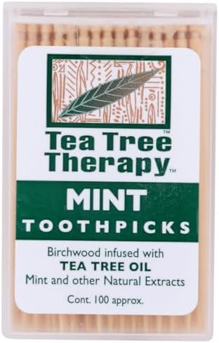 Amazon.com: Tea Tree Therapy, Toothpicks Mint Tea Tree, 100 Count ...