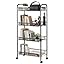 4 Tier Trolley on Wheels Mesh Storage Trolley Multi Function Easy to ...