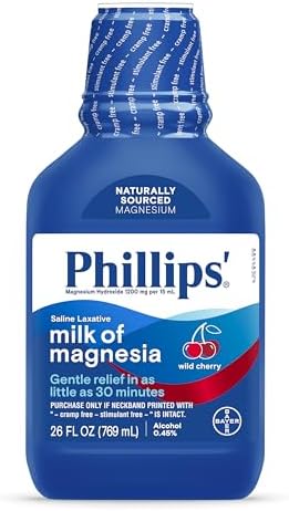 Amazon.com: Phillips' Milk of Magnesia, Original, 12-Ounce Bottles ...