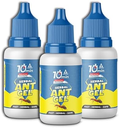 Amish Herbal Ant Gel Pack of 3 | 10 Min Max Bait Formula | Powerful ...