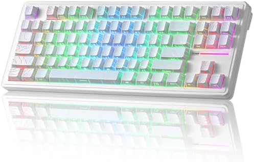 Amazon.com: YUNZII YZ87 Gasket Mechanical Keyboard,TKL Wireless Hot ...