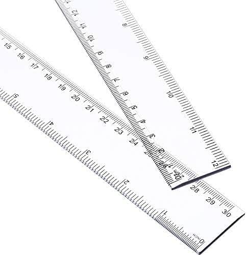 30Cm Pack of 2 Plastic Ruler/Scale for Multi Purpose Durable And Sturdy ...