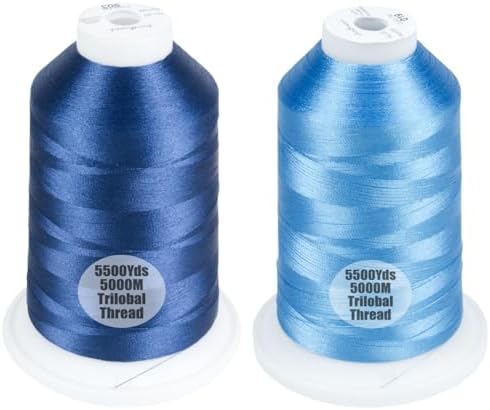 Amazon.com: Simthread 2-Pack Trilobal Polyester Thread – 5000M (5500yds ...