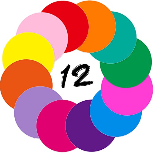 Zayvor 12 Dry Erase Circles Dot, Removable Vinyl Dots Stickers Colorful ...
