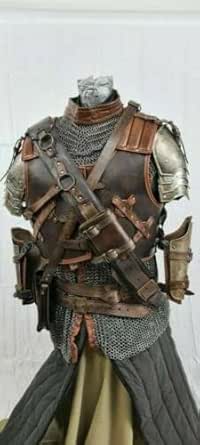Amazon.com: Medieval Leather Genuine leather Full Set Armor With ...