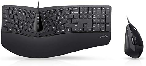 Amazon.com: MEETION Ergonomic Keyboard and Mouse Wired, Ergo Computer ...