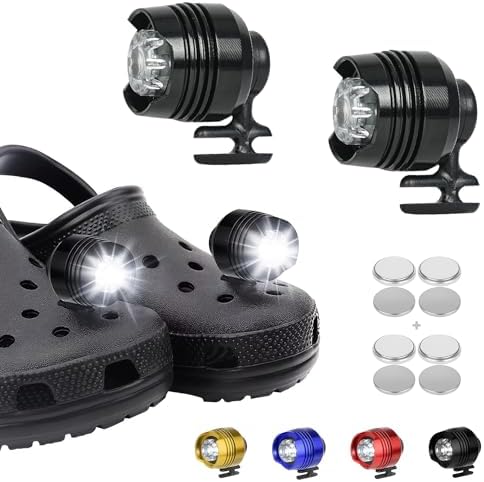 Croc Lights 4 PCS, FerrDeery Headlights for Croc 3 Modes LED Flashlight ...