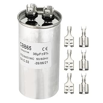 Amazon.co.jp: PATIKIL 30uf 30MDF 370/440VAC Fan Start Capacitor CBB65 Circular Run Capacitor for ...