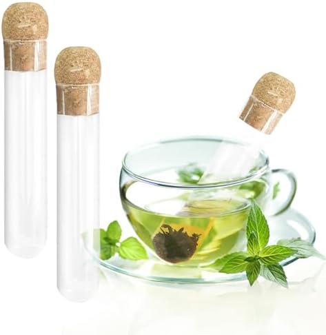 Amazon.com: 2 PCS Glass Tea Infuser, Glass Reusable Tea Strainer with ...