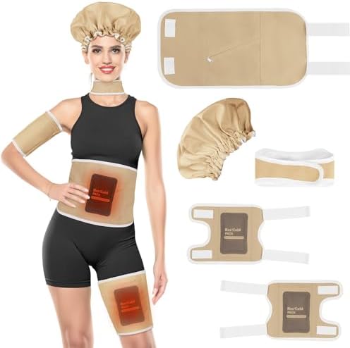 Amazon.com: Flokinice Castor Oil Pack Wrap 5Pcs, Reusable Castor Oil ...