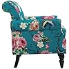 Amazon.com: UIXE Floral Pattern Accent Chair, Modern Arm Club Chairs ...