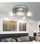 DLLT Modern 3-Light Multi-Directional Ceiling Fixture, Adjustable Round ...
