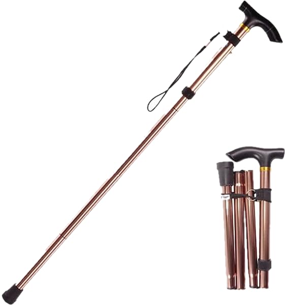 ALBANIO Folding Walking Stick for Elderly Single Leg L-Shaped Folding ...
