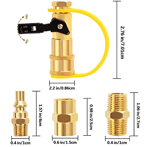 Snapklik.com : 1/4 RV Propane Quick Connect Adapter For Propane Hose ...