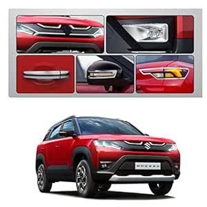 WolkomHome Brezza 2022 Car Accessories Chrome Combo Kit Set of 5 front ...