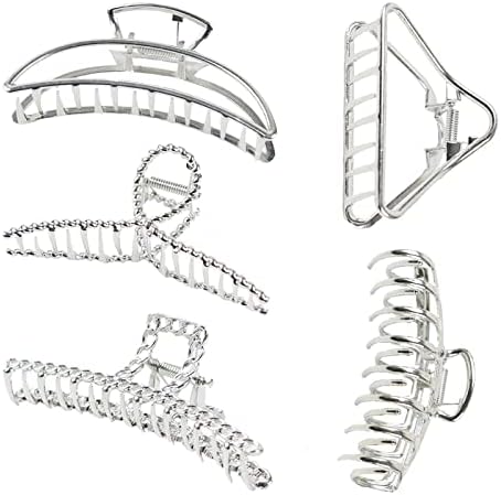 Amazon.com: 2 Pcs Large Metal Hair Claw Clips - Personality Nonslip ...