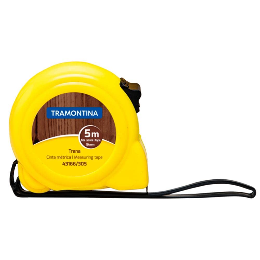 Tramontina 43166305, Trena com Fita de Aço 5 Metros, Amarelo | Amazon ...
