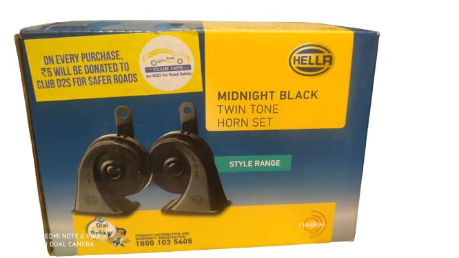 Maruti Motors Hella Midnight Black Twin Tone Horn Set Style Range : Amazon.in: Car & Motorbike