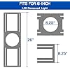 SUNRAE LED 24 Pack New Construction Mounting Plate with Symmetric Round ...