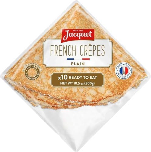 Amazon.com : Jacquet Plain Crepe 10 French Crepes Ready To Eat per Pack, 10.5 oz - French Snacks ...