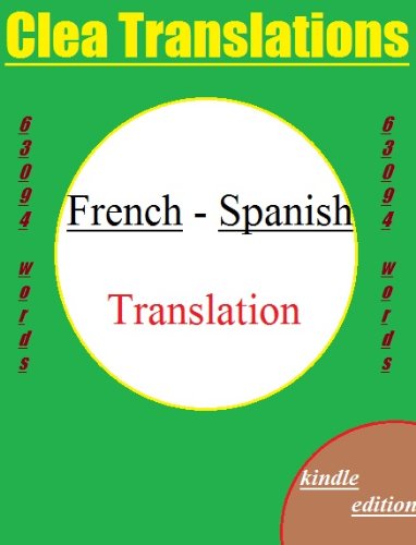 Amazon.com: French To Spanish Translation (French Edition) eBook ...