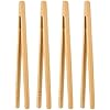 Amazon.com: PEOVLVN 4 Pieces Toaster Tongs, 7 Inch Bamboo Tongs Anti ...