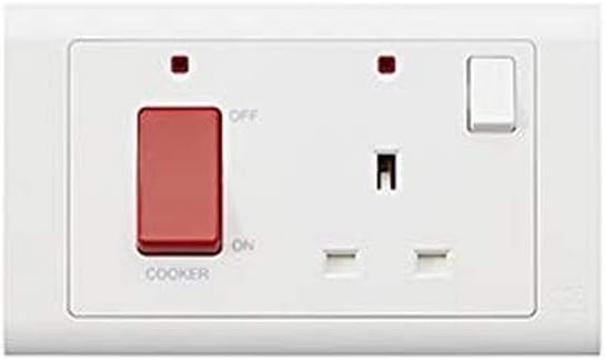 Mk K5011WHI 45A Double Pole Metal Cook Unit with Neon : Amazon.co.uk ...