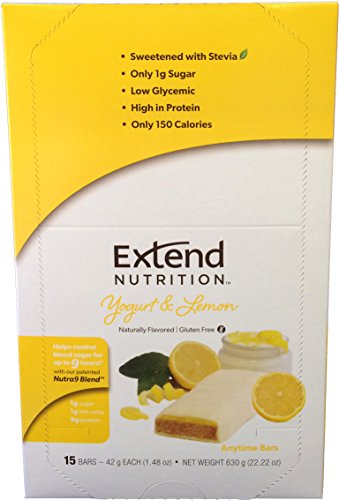 Extend Bar Blood Sugar Control Protein Bar, No Added Sugar, Yogurt and ...