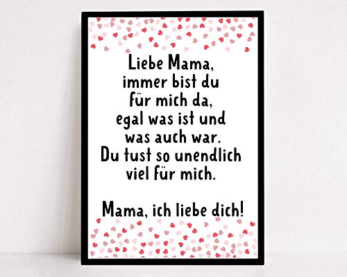 Din A4 Kunstdruck Spruch - Beste Mutter - Mama Liebe Mutterliebe ...