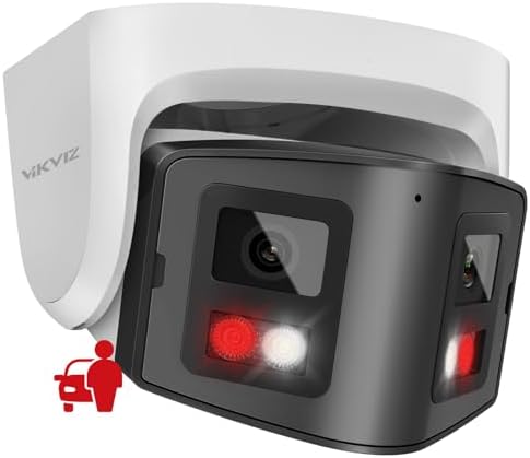 Amazon.com : VIKVIZ 4K 8MP Dual Lens PoE IP Security Camera with 180 ...