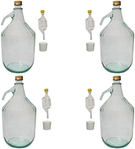 DIAH DO IT AT HOME 2 x 5L Demijohn with Screw Cap + Airlock & Bung ...