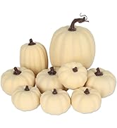 Amazon.com: Ghrdopy 9PCS Fall Pumpkin Decor - Plastic Artificial Fake ...