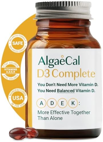 Amazon.com: ALGAECAL 4-in-1 Vitamin D3 K2 Complete - ADK Vitamin ...