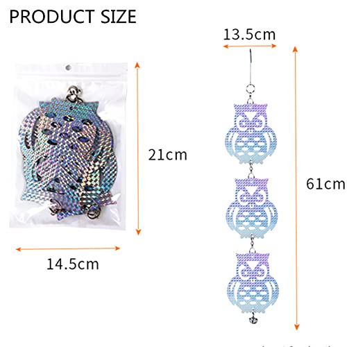 4 PCS Bird Repellent Reflectors Silver Mylar Spinner, Hanging ...