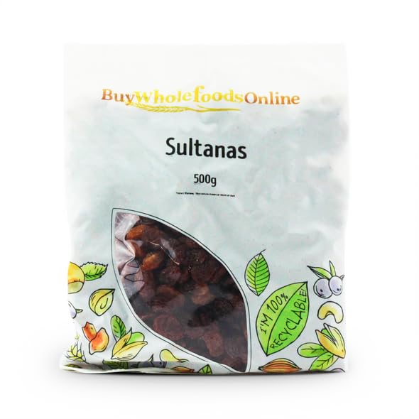 Amazon.com: Buy Whole Foods Sultanas (500g) : Grocery & Gourmet Food