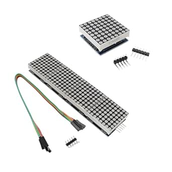 MAX7219 Dot Matrix Module 8 * 8 Common Cathode 5V Red/Green 4 in One ...